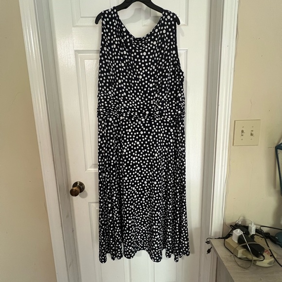 CJ Banks | Dresses | Elegant Black White Polka Dot Dress By Cj Banks ...